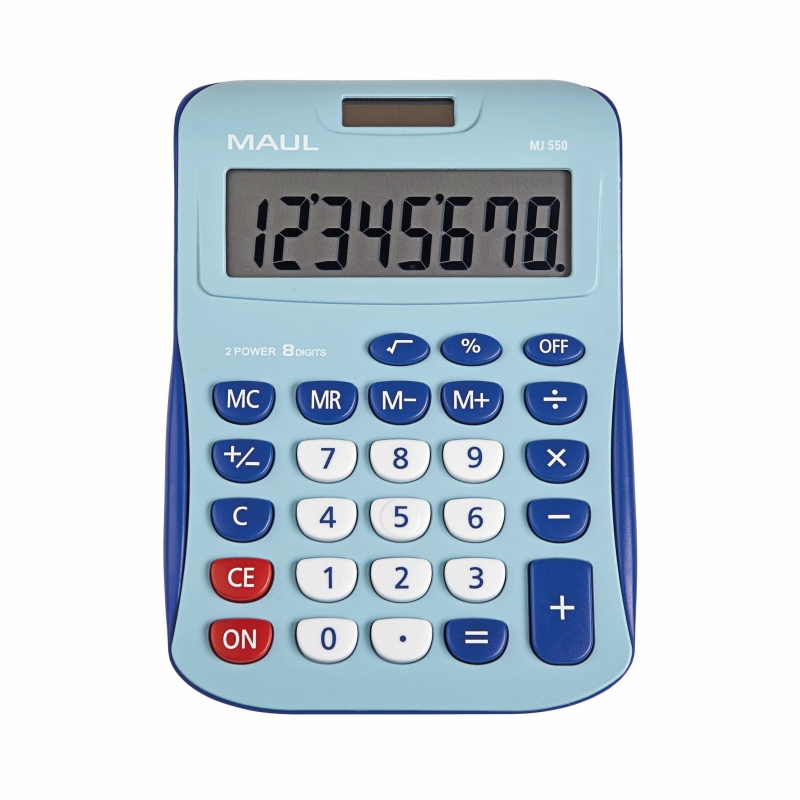 Stoni kalkulator MAUL MJ 550 junior, 8 cifara MAUL svetlo plava
