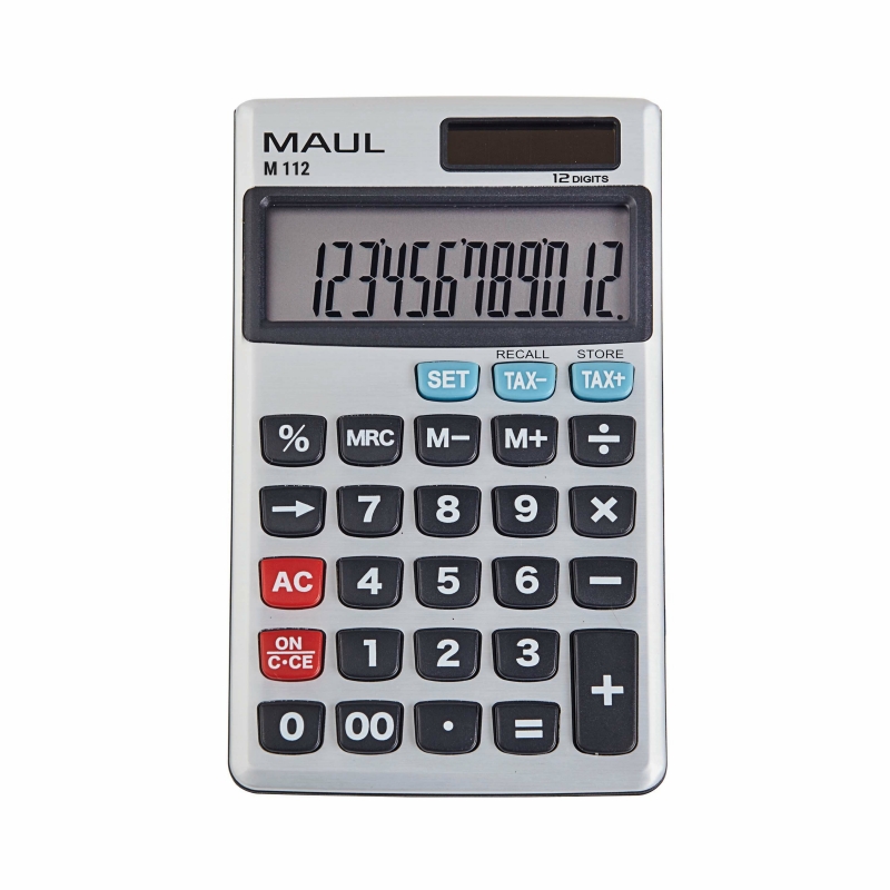 Džepni poslovni kalkulator MAUL M 112, 12 cifara MAUL srebrna