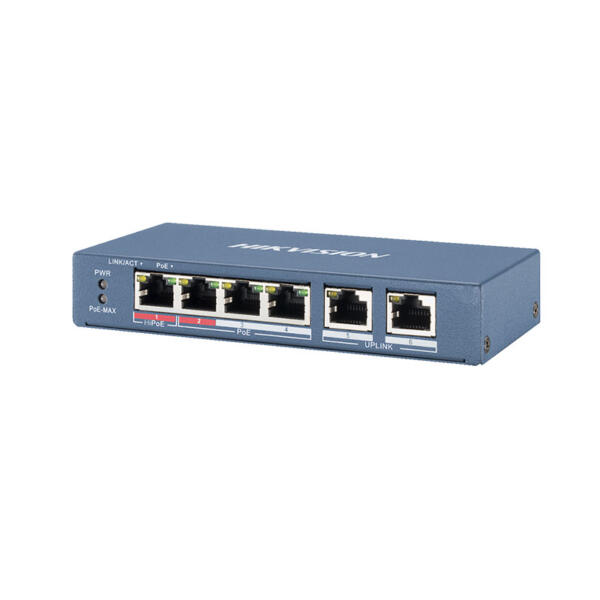 DS-3E0106HP-E Hikvision 4-portni PoE Switch