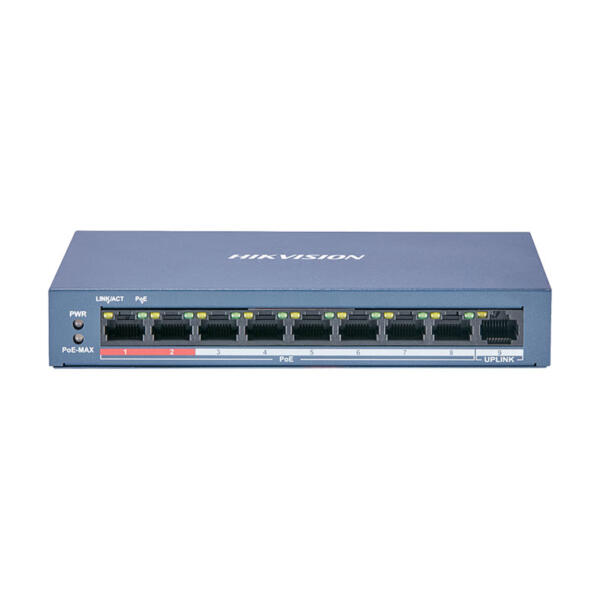 DS-3E0109P-E/M Hikvision 8-portni PoE Switch