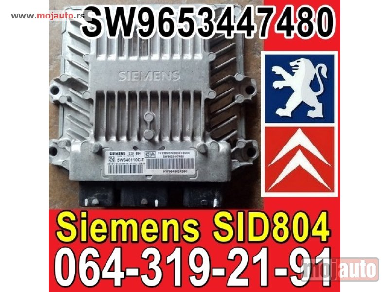 KOMPJUTER Siemens SID804 Pežo Peugeot Citroen SW9653447480