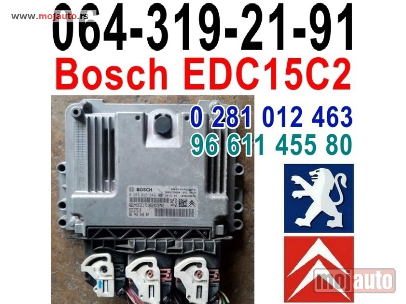 KOMPJUTER Bosch EDC15C2 Pežo Peugeot Citroen 0 281 012 463 - 96 611 455 80