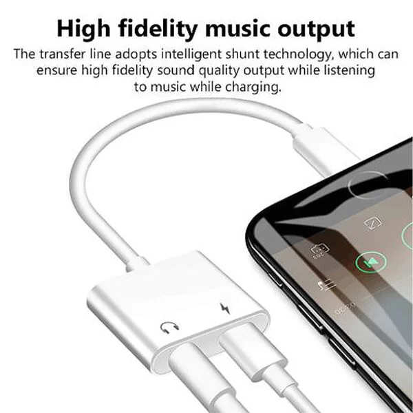 Audio 2 u 1 adapter za iPhone za slušalice i kabl za punjenje