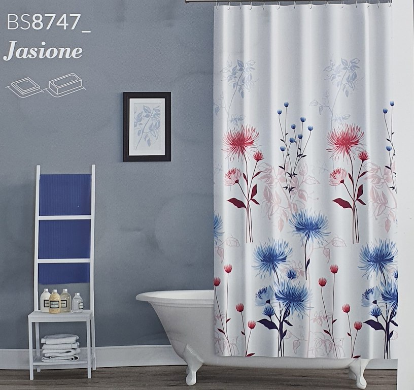 Jednodelna zavesa za kupatilo 180×200 Jasoine