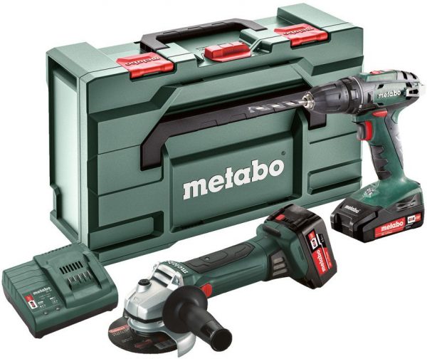 METABO® Akumulatorski COMBO SET 2.4.3 18 V, BS 18 + W 18 LTX 125 Quick (1×2,Ah+1×4.0Ah Li-Power)