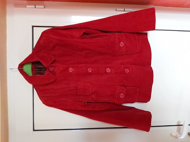 Crvena somot jakna