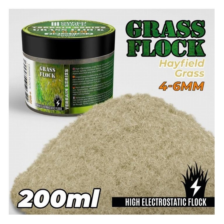 Grass Flock - HAYFIELD GRASS 4-6mm (200ml)