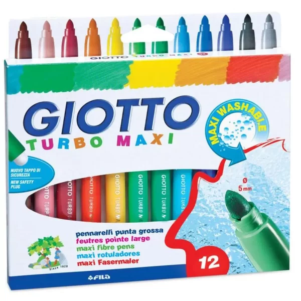 Turbo maxi, flomasteri, 12K, Giotto