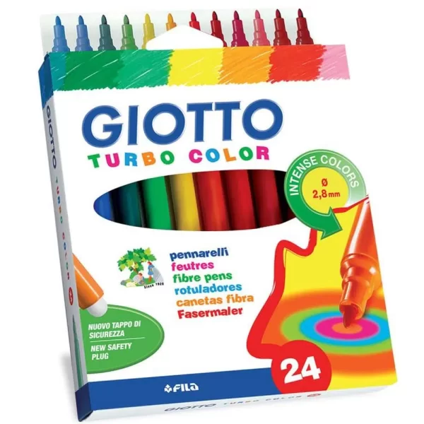 Turbo color, flomasteri, 24K, Giotto