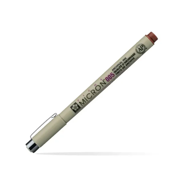 Pigma Micron 005, liner, brown, 12, 0.2mm