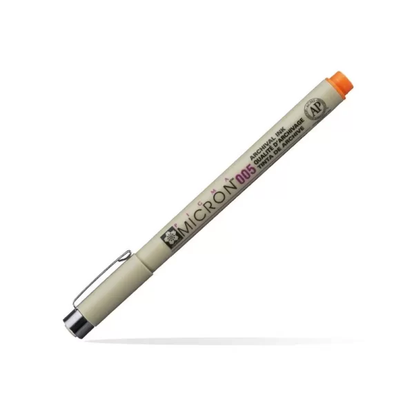 Pigma Micron 005, liner, orange, 05, 0.2mm