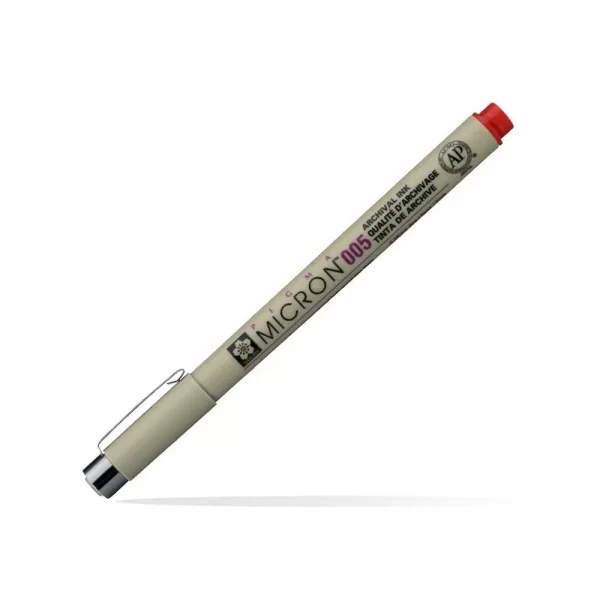 Pigma Micron 005, liner, red, 19, 0.2mm