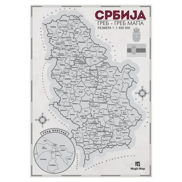 Greb – greb, mapa, Srbija