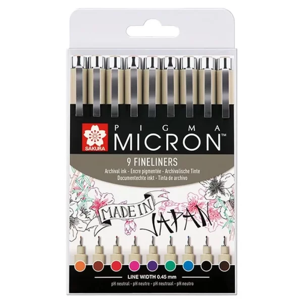 Pigma Micron, liner, set, miks, 9K