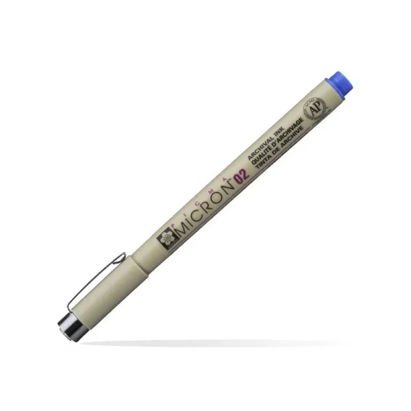 Pigma Micron 02, liner, blue, 36, 0.3mm