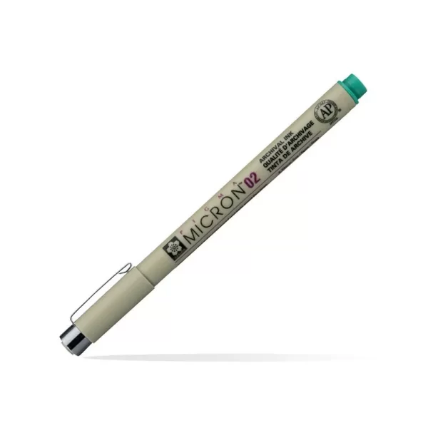 Pigma Micron 02, liner, green, 29, 0.3mm