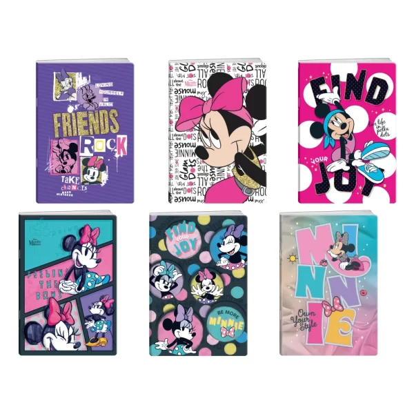 Premium, sveska sa šljokicama, Minnie Mouse, A5, karo, 50 lista