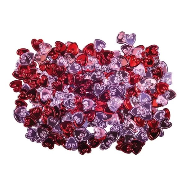 Crafty ruby, kraft konfete, srca, 12 x 12mm, 14g