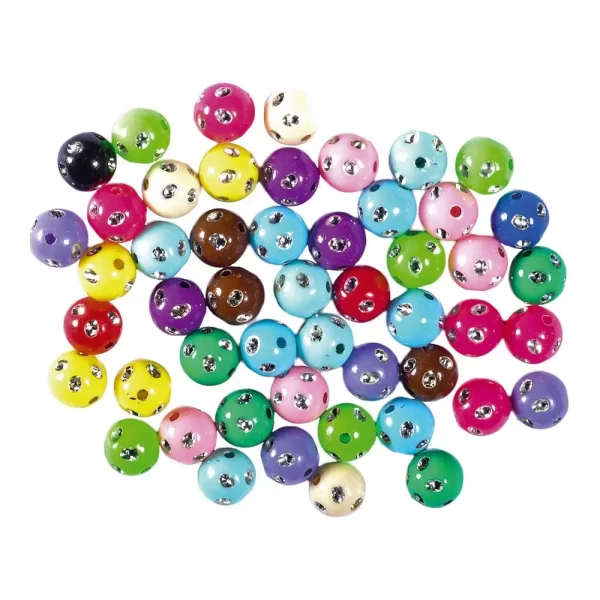 Crafty perly, kraft perlice, polka, miks, 10mm, 50K