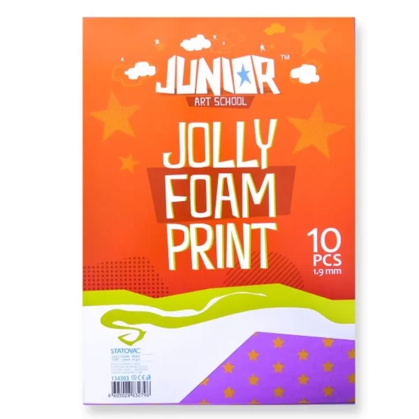 Jolly Printed Foam, eva pena štampana, zvezdice, A4, 10K