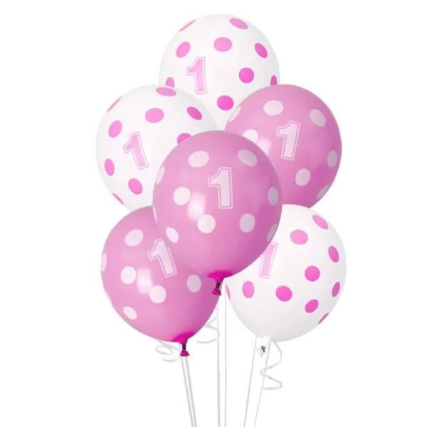 Festo, baloni, prvi rođendan, devojčica, 8K