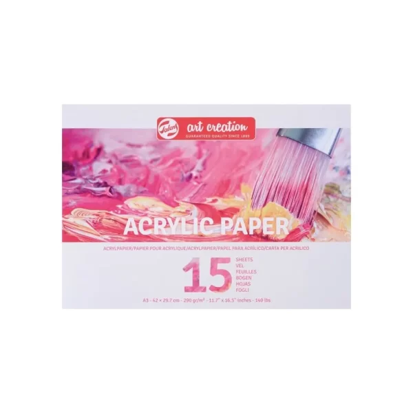 Art Creation, blok za akrilne boje, 290gr, 15 lista, A3