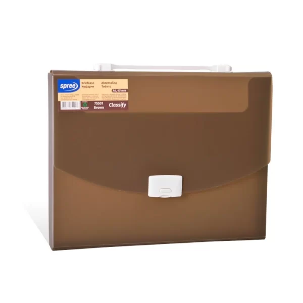 Briefcase, koferčić, 45mm, A4, braon
