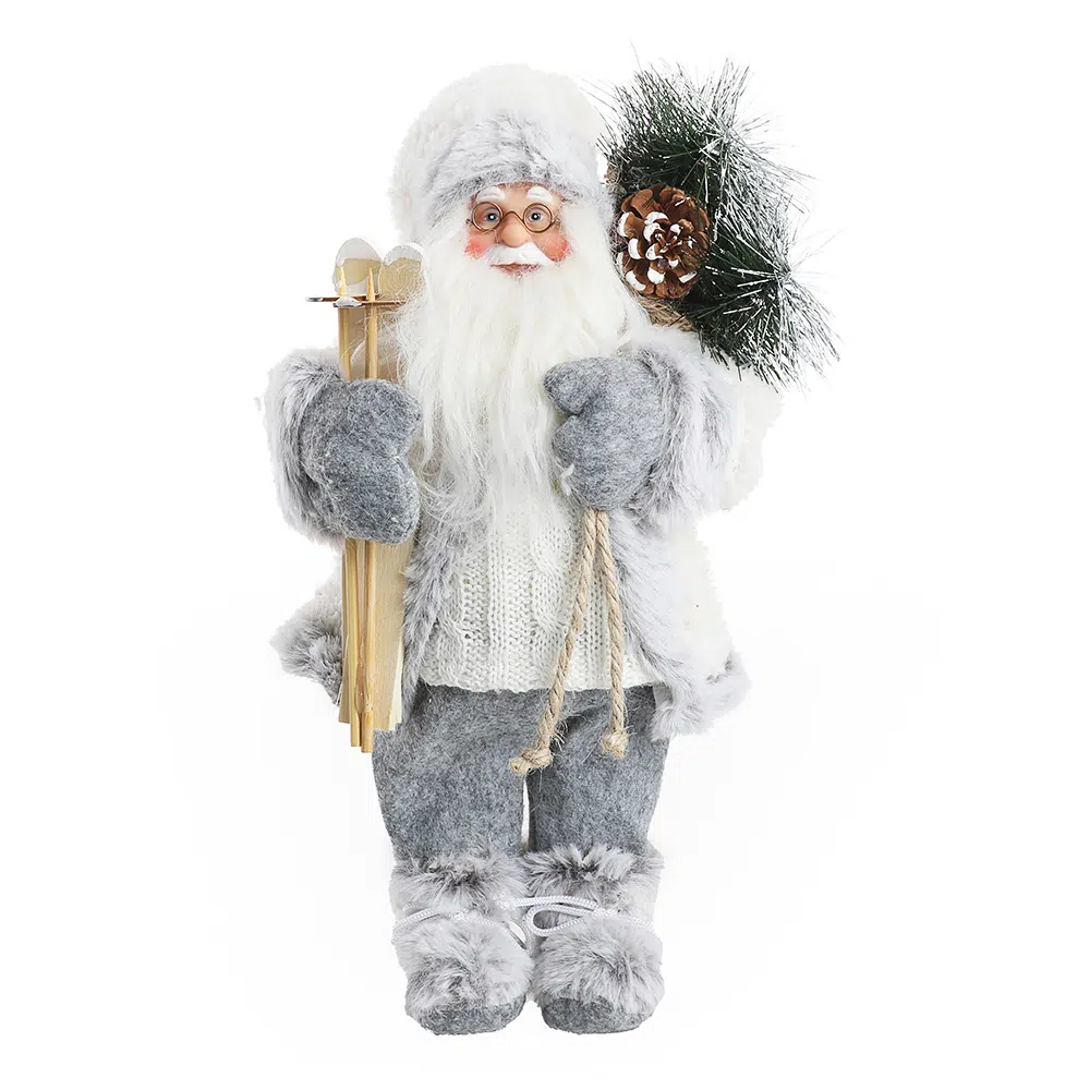 Deco Santa, Deda Mraz, siva, 30cm