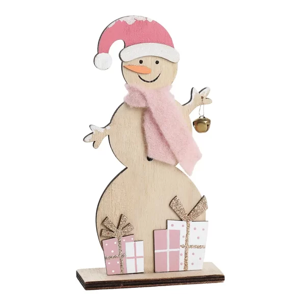 Pinky, novogodišnja dekoracija, drvena, Sneško Belić, 21cm