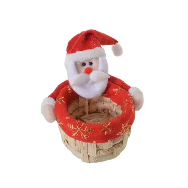 Lars, dekorativna korpica, Deda Mraz, 8 inch