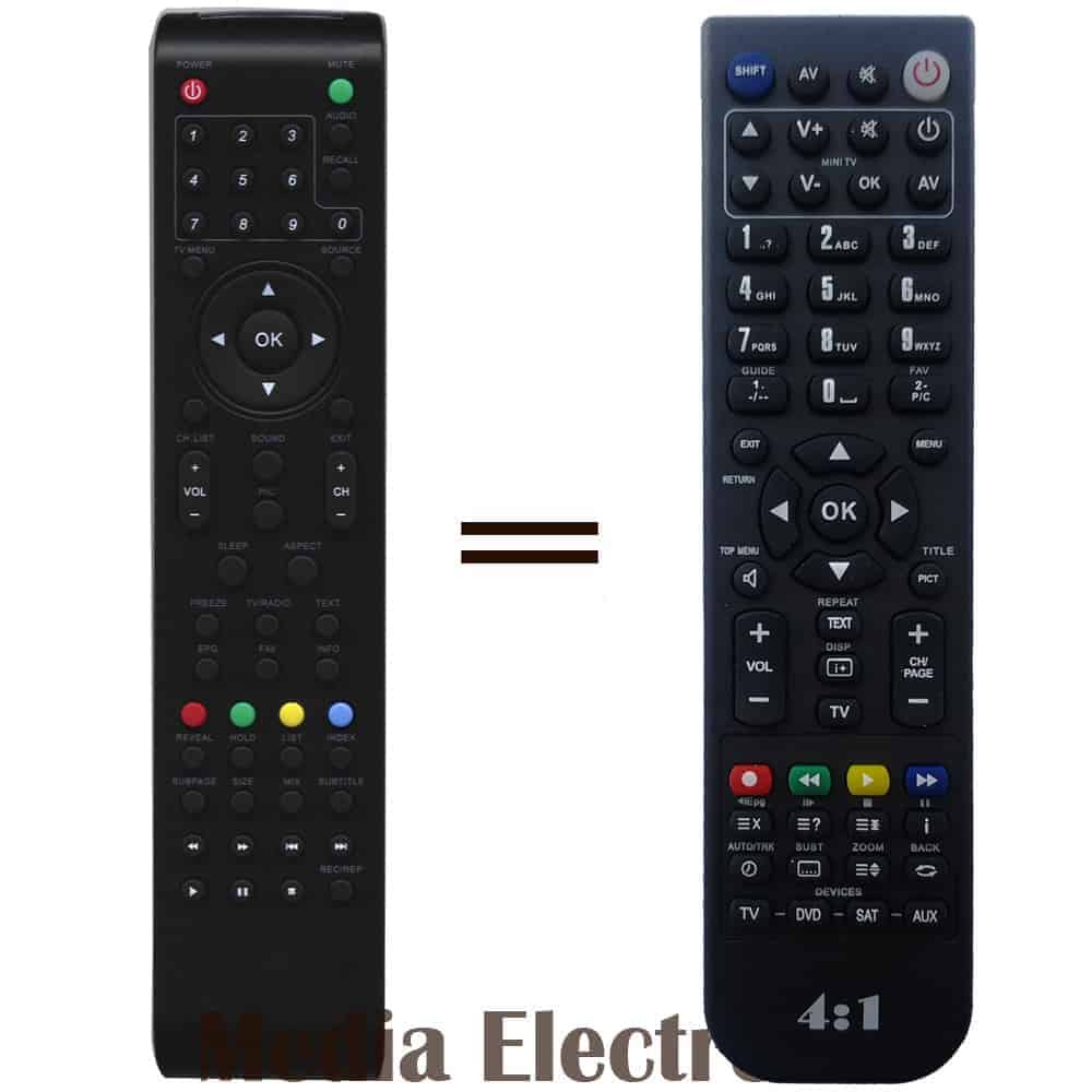 Daljinski Upravljač za VIVAX BRANDT CHANGHONG HISENSE JVC UNITED AEG 8220101