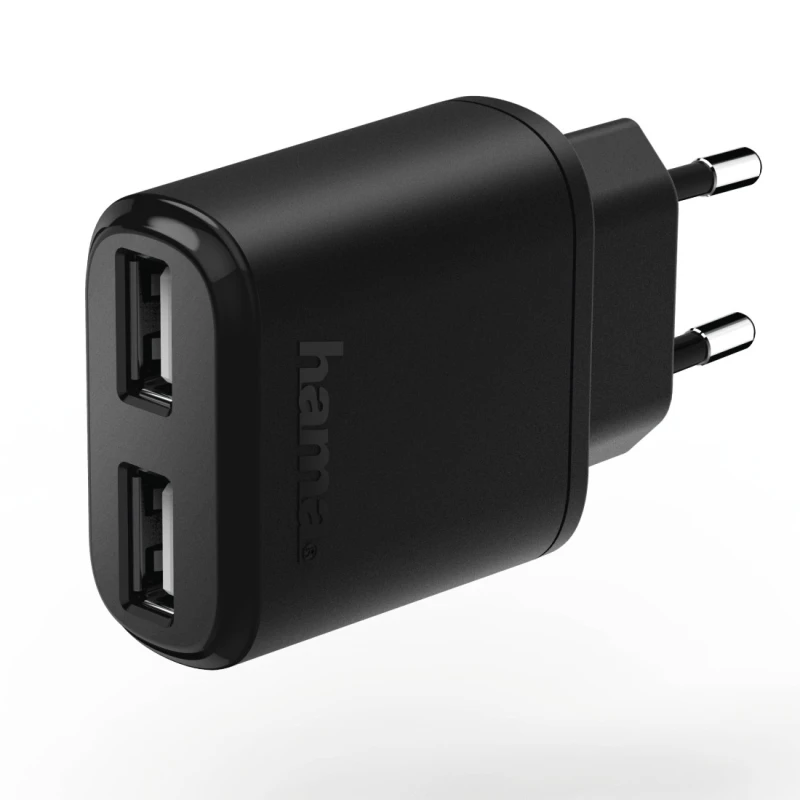 Hama (173623) kućni punjač za telefon sa 2XUSB 12W 2.4A crni