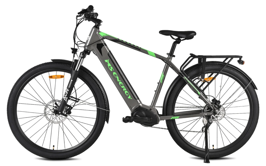 MS Energy eBike t100 električni bicikl sivo zeleni