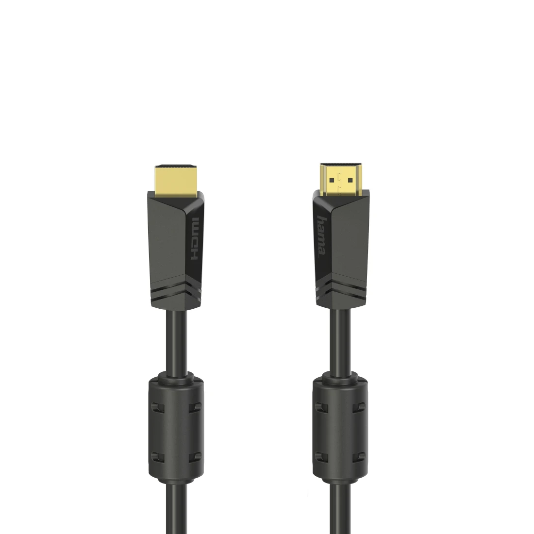 Hama (205010) kabl sa feritnim jezgrom HDMI (muški) na HDMI (muški) 15m 4K pozlaćen crni