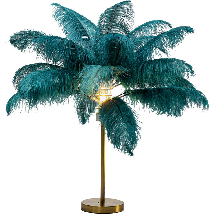 Table Lamp Feather Palm Green 60cm