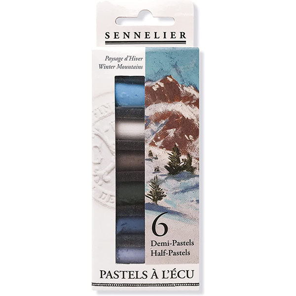 Sennelier Cardboard box - 6 1/2 pastel "à l’écu" - Winter Mountains