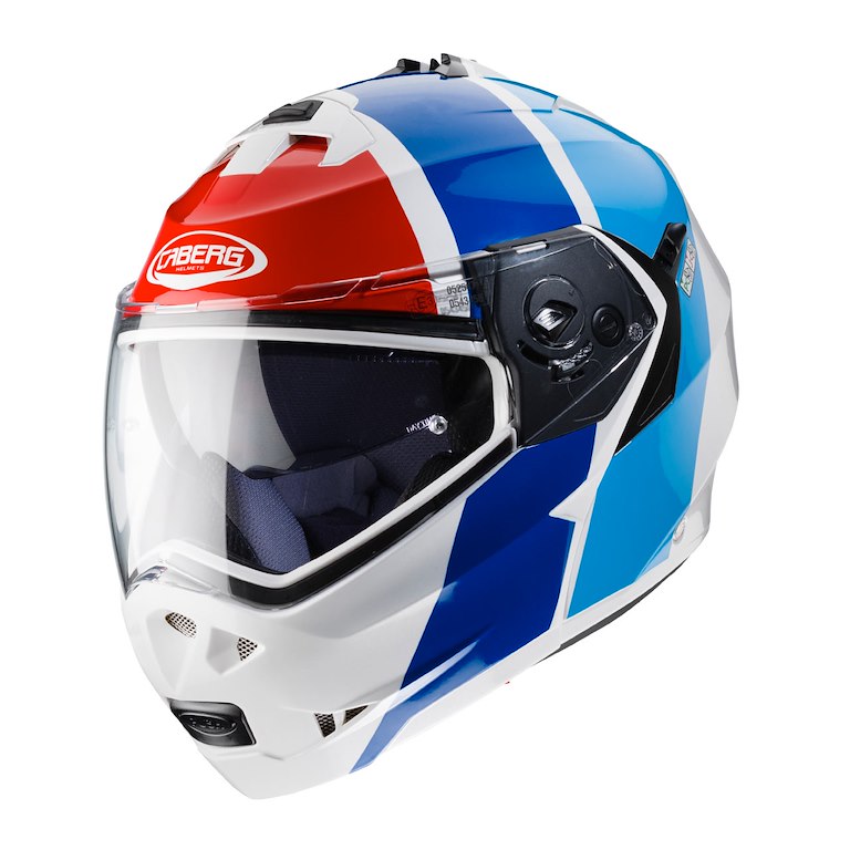 CABERG KACIGA DUKE II IMPACT WHITE METAL/RED/BLUE LIGHT BLUE