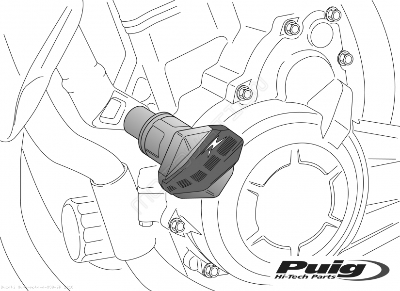 PUIG ODBOJNICI CRASH PAD H CBR1000RR 04-05