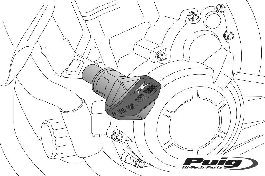 PUIG ODBOJNICI CRASH PAD R12 K ZX6R 09-11