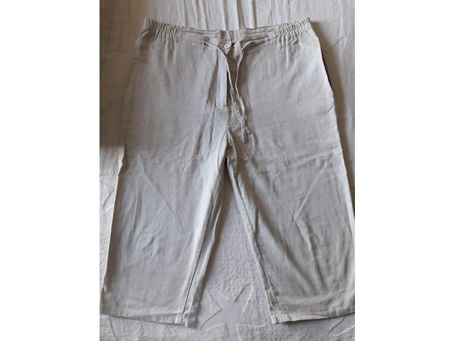 Krem lanene 3/4 pantalone XL