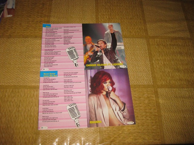 Poster Song Book: Rihanna, Jessie J, Enrigue Iglesias,
