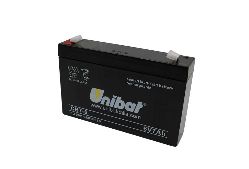 Akumulator baterija UNIBAT 6V 7A SLA CB7-6 151x34x100