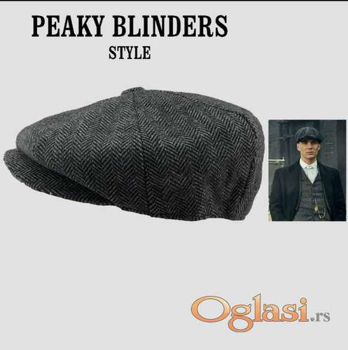 Muški kačket kao Peaky Blinders stil obim 60-62cm NOVO