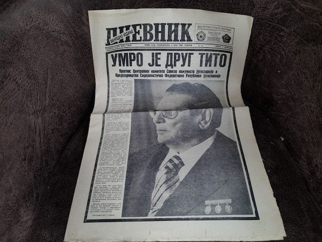 Dnevnik 5. Maj 1980. Umro je drug Tito-Vanredno izdanje