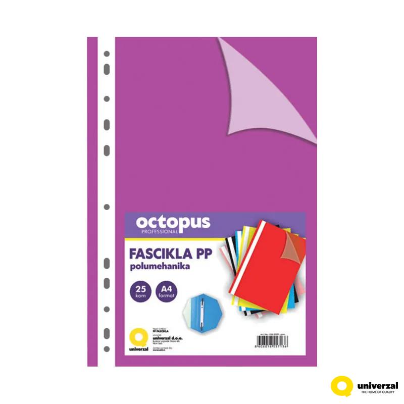 FASCIKLA A4 POLUMEHANIKA SA 11 RUPA 25/1 ROZA OCTOPUS UNL-1825