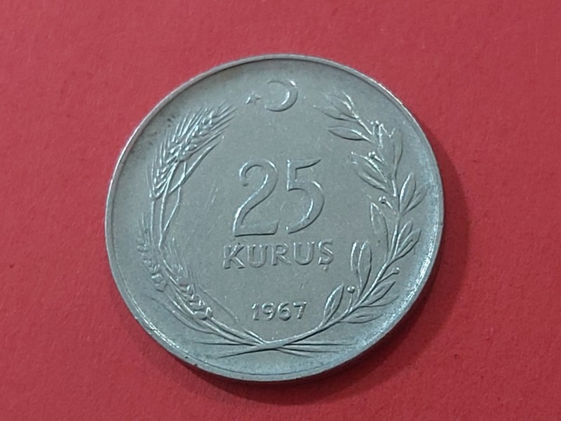 Turska - 25 kurus 1967 god