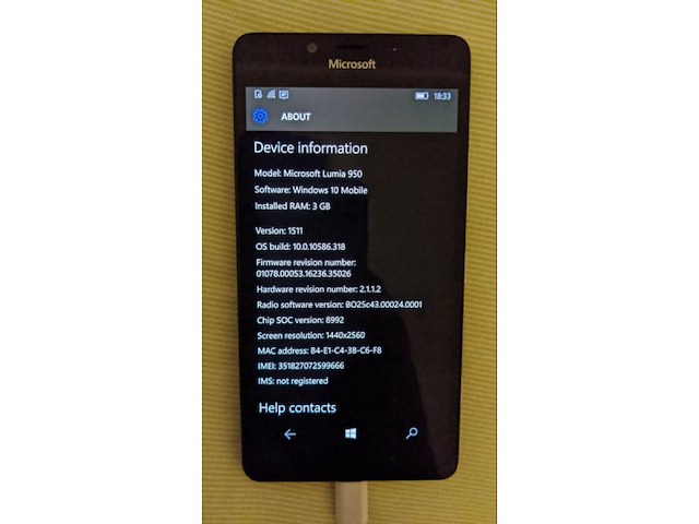 Nokia lumia 950