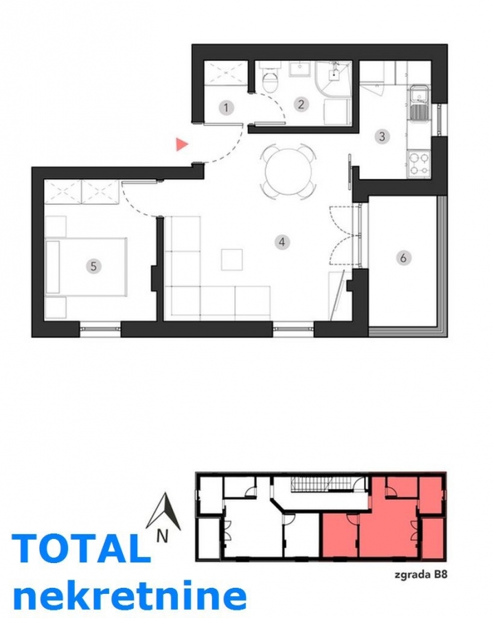 2 Dvosoban stan SREMSKA KAMENICA, 152950€