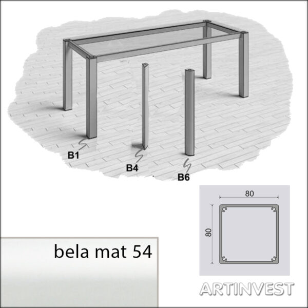 Sto IN-OUT Serie B1 – SET 4 NOGE H750 za drvo Belo 54