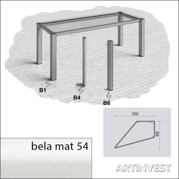 Sto IN-OUT Serie B4 – SET 4 NOGE H750 za drvo Belo 54